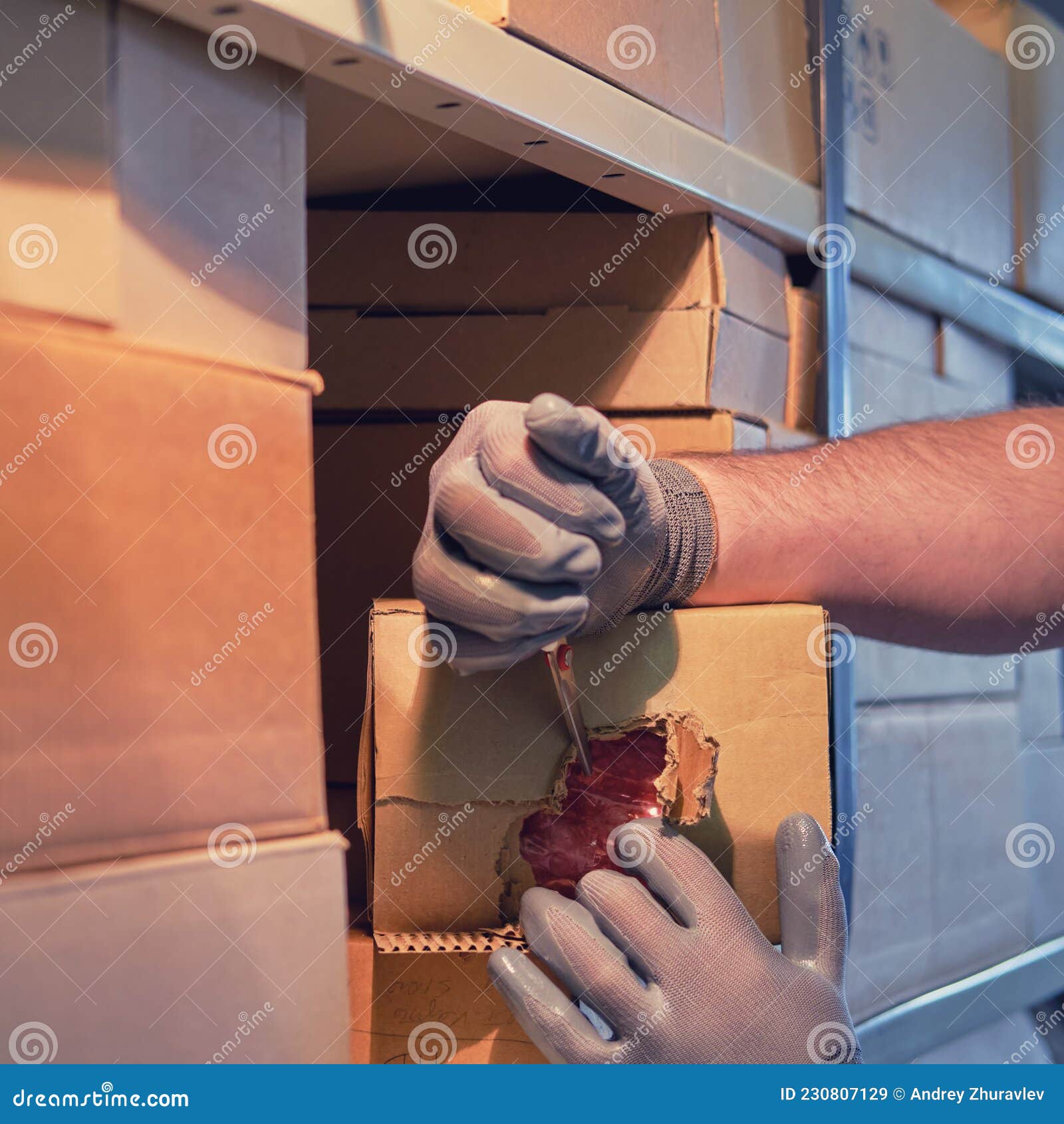 Stealing Parcels and Damaging the Packaging of Goods in the Warehouse ...