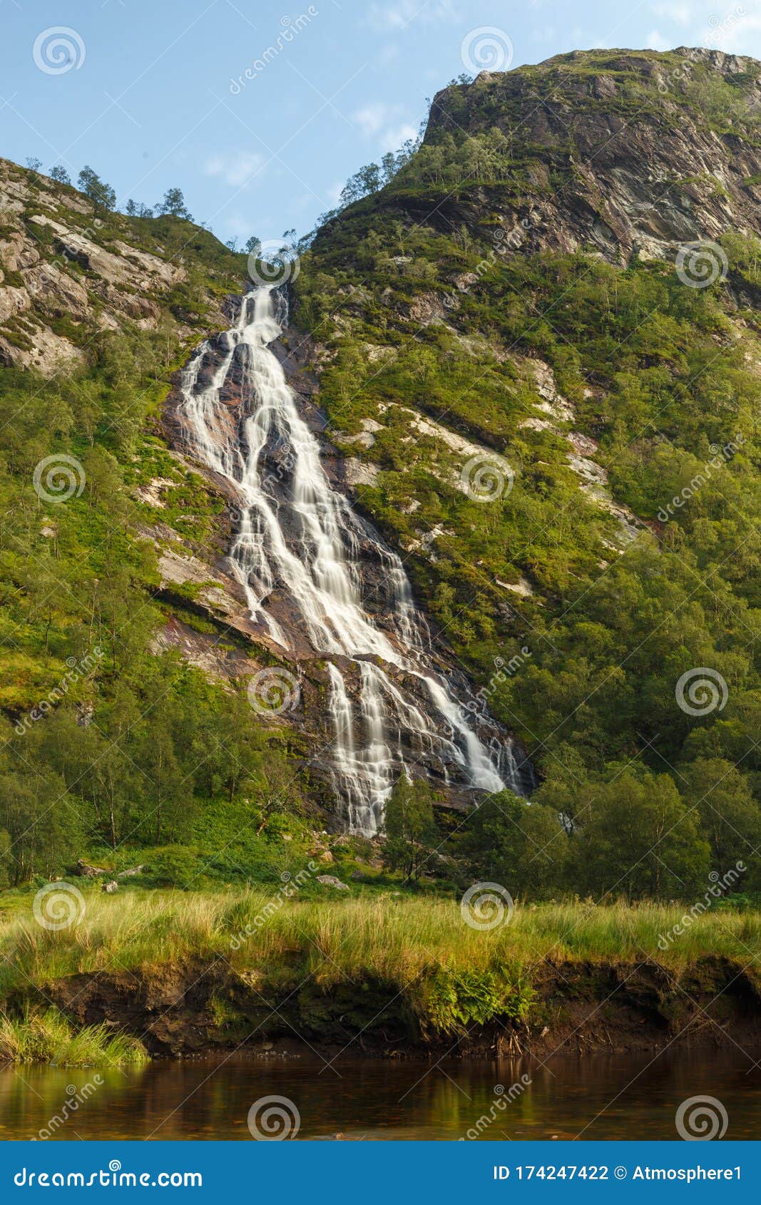 Steall Waterfall in Scotland Highlands Stock Photo - Image of country ...