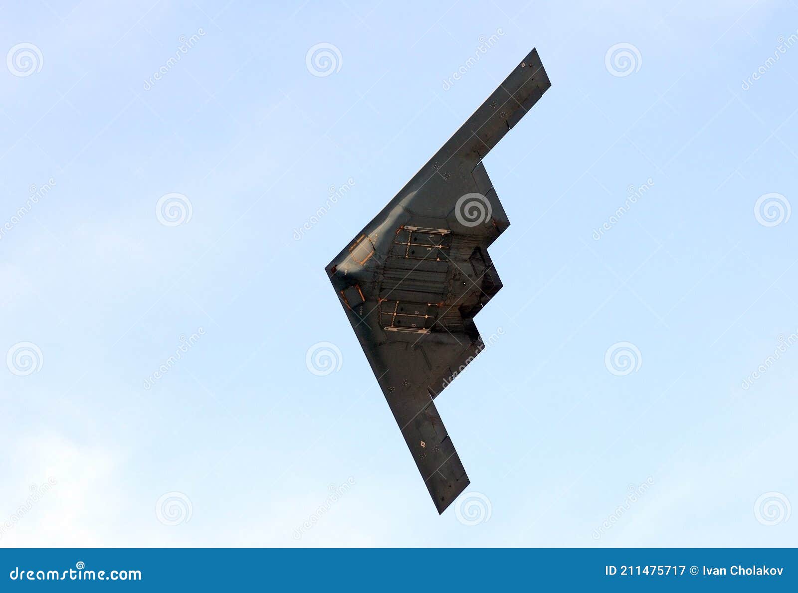 Stealth bomber in flight stock image. Image of airforce - 211475717
