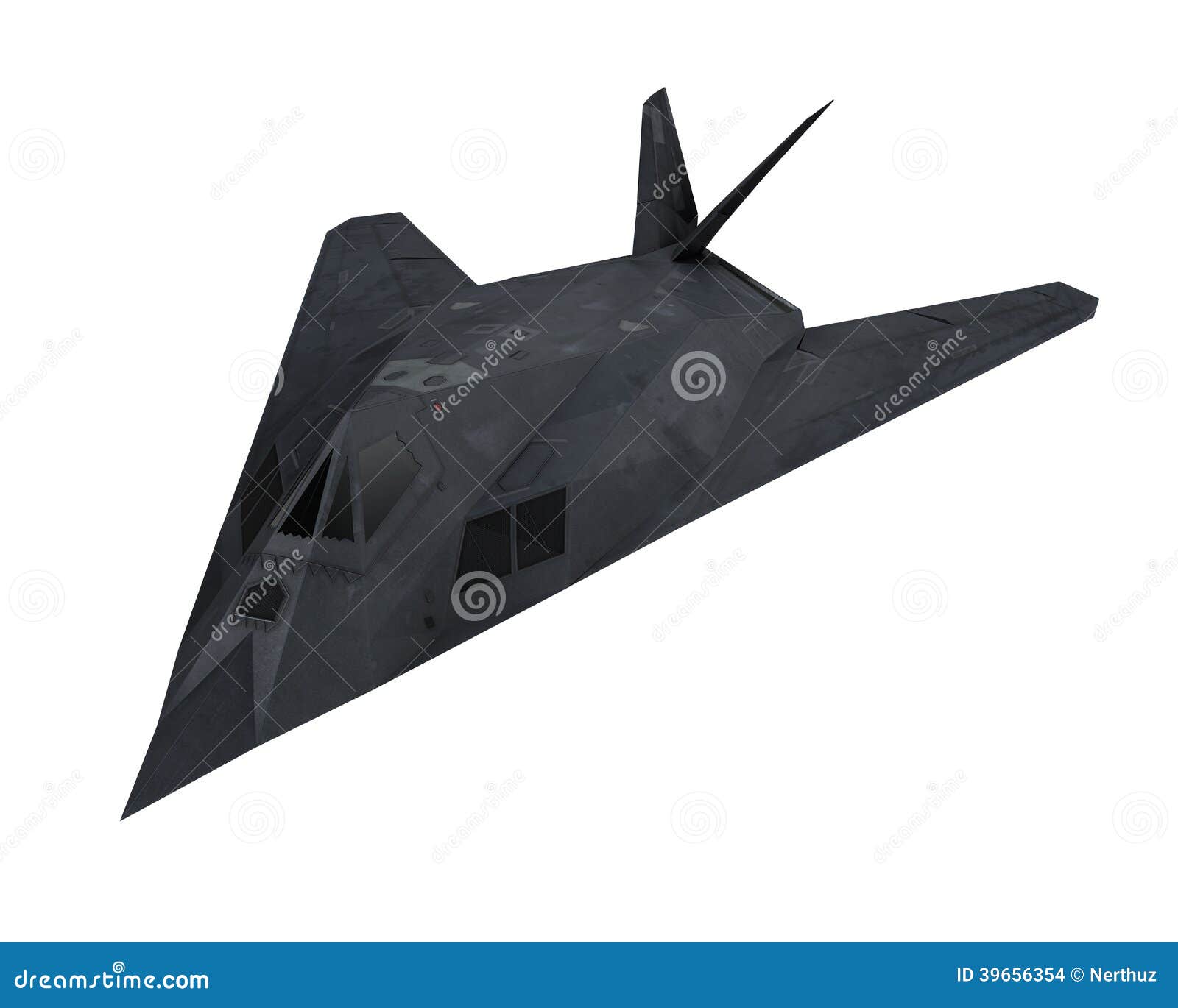 Stealth Fighter Jet, Military Plane Isolated On White, Bottom View ...