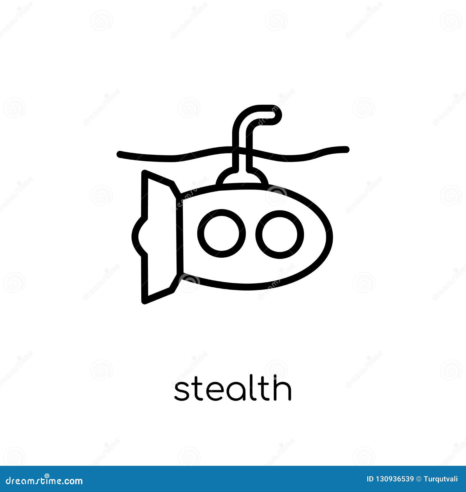 Stealth Icon. Trendy Modern Flat Linear Vector Stealth Icon on W Stock ...