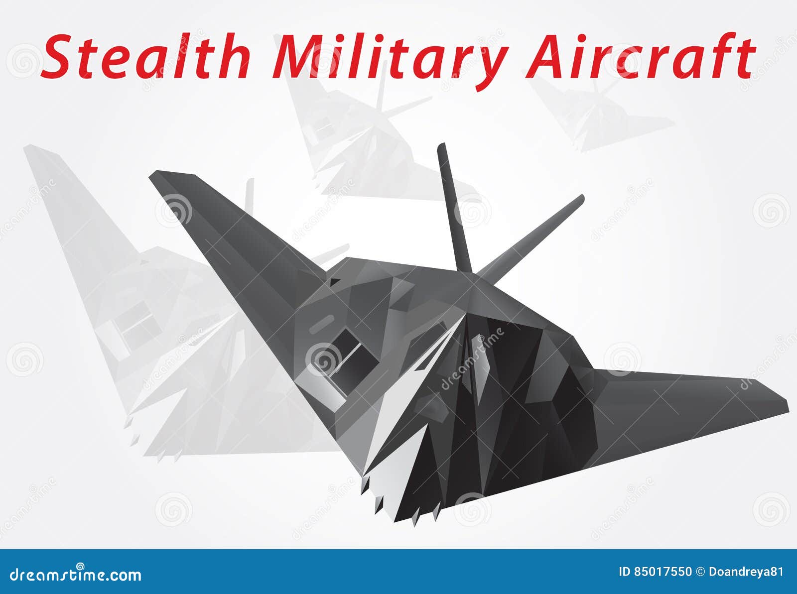 Stealth Military Aircraft. Vector Illustration Stock Vector ...