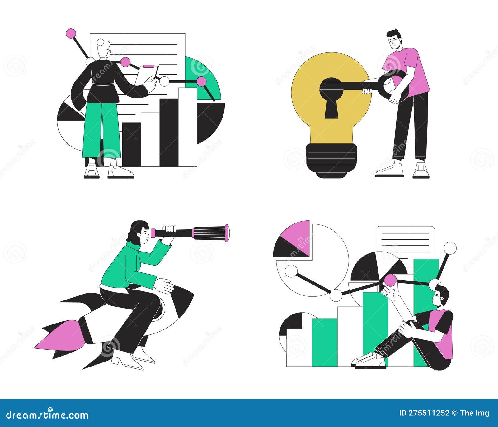 Stealth Mode Startup Strategy Flat Line Concept Vector Spot ...