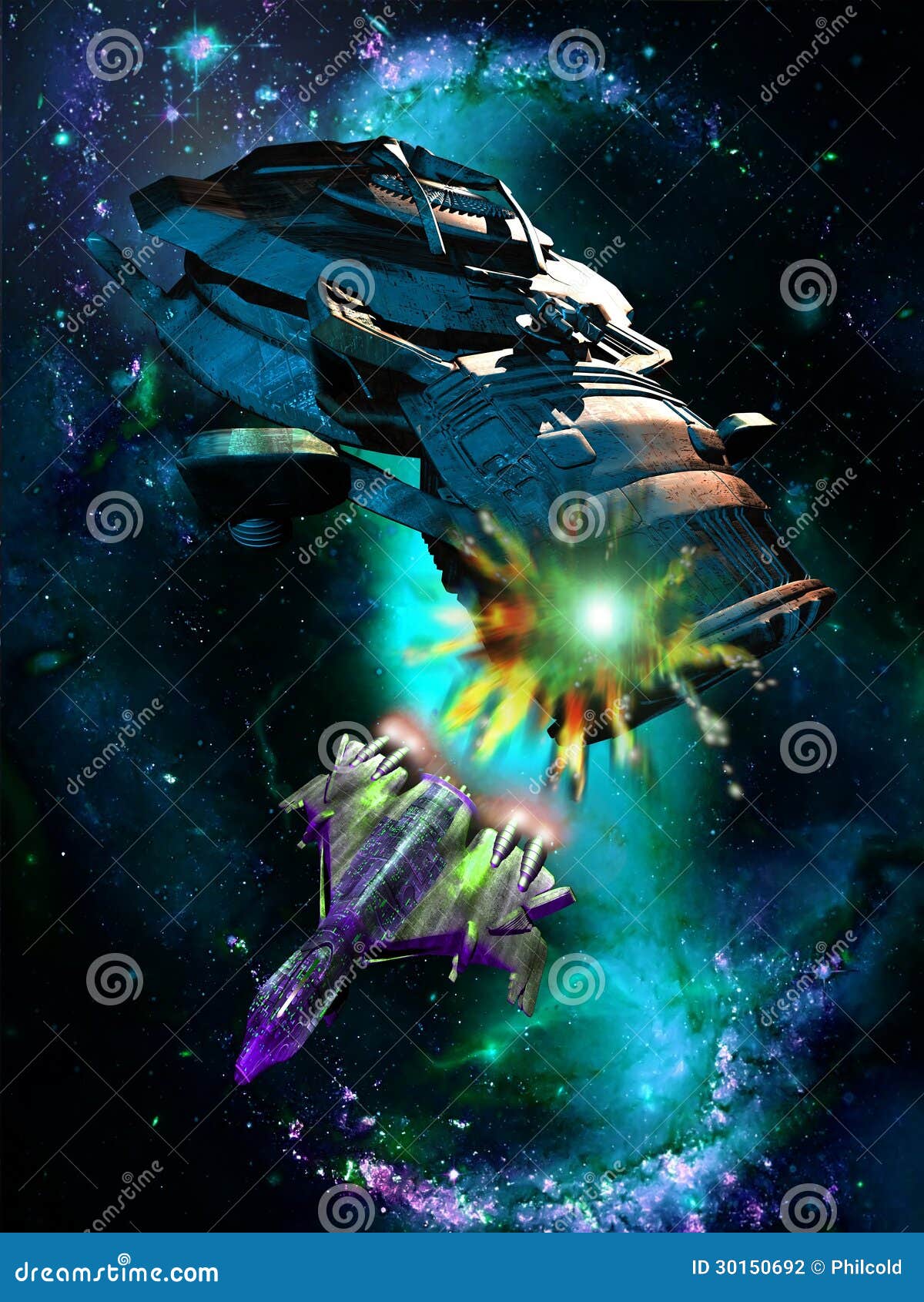 Space attack stock illustration. Illustration of imagination - 30150692