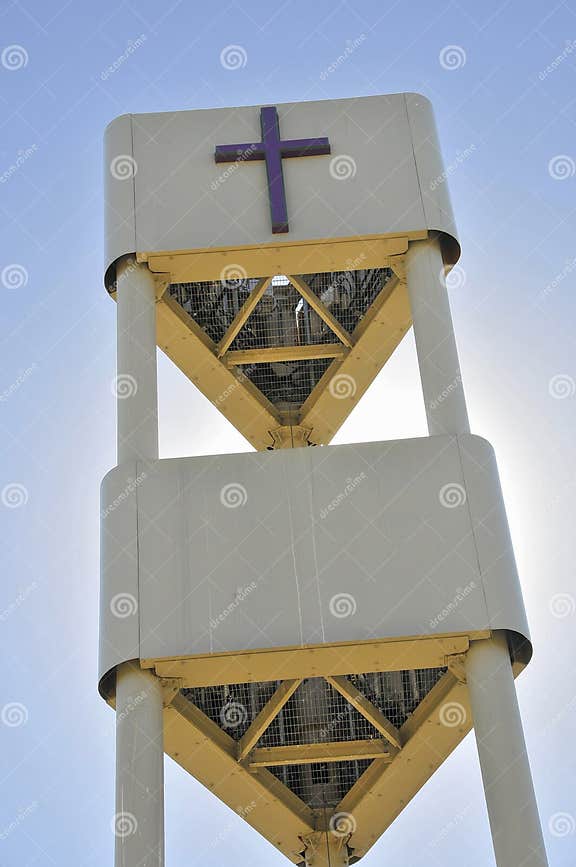 Stealth Telecommunication Tower Stock Image - Image of cross, angle ...