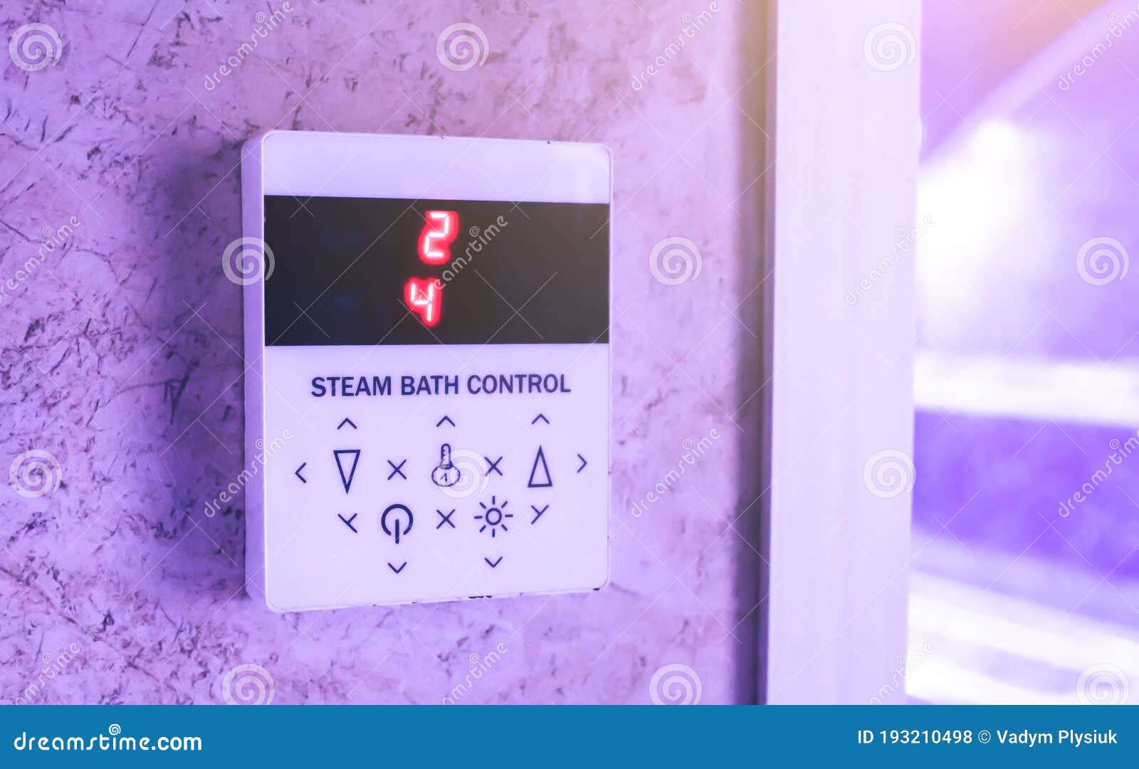 Steam Bath Control Device in the Sauna. Regulator of the Temperature at ...