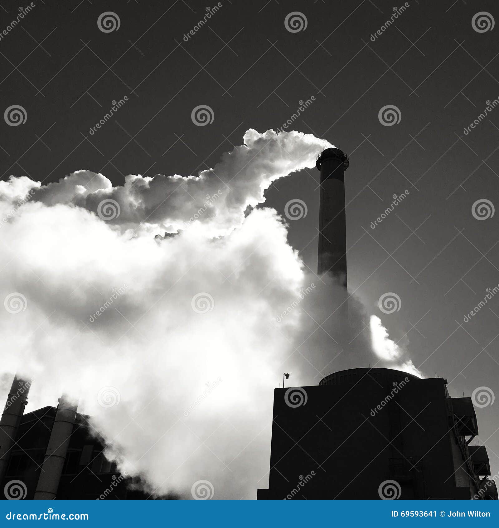 Steam Billowing from Smokestack Stock Image - Image of steam, white ...