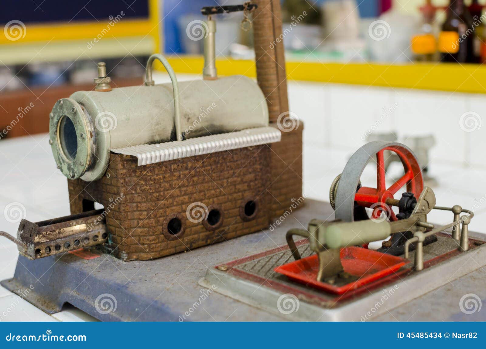 Steam Boiler and Engine Model Kit Stock Photo - Image of boiler, rusted ...