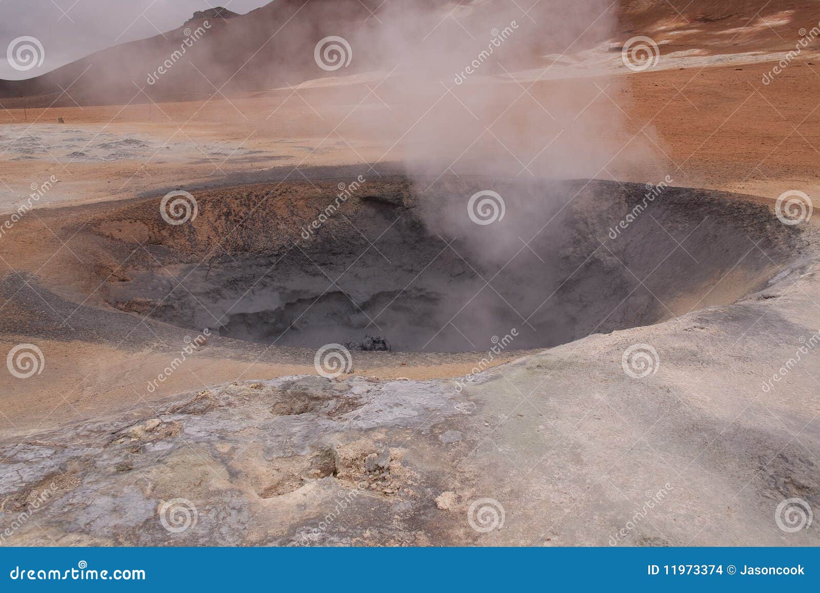 Steam from boiling mud stock photo. Image of boiling - 11973374