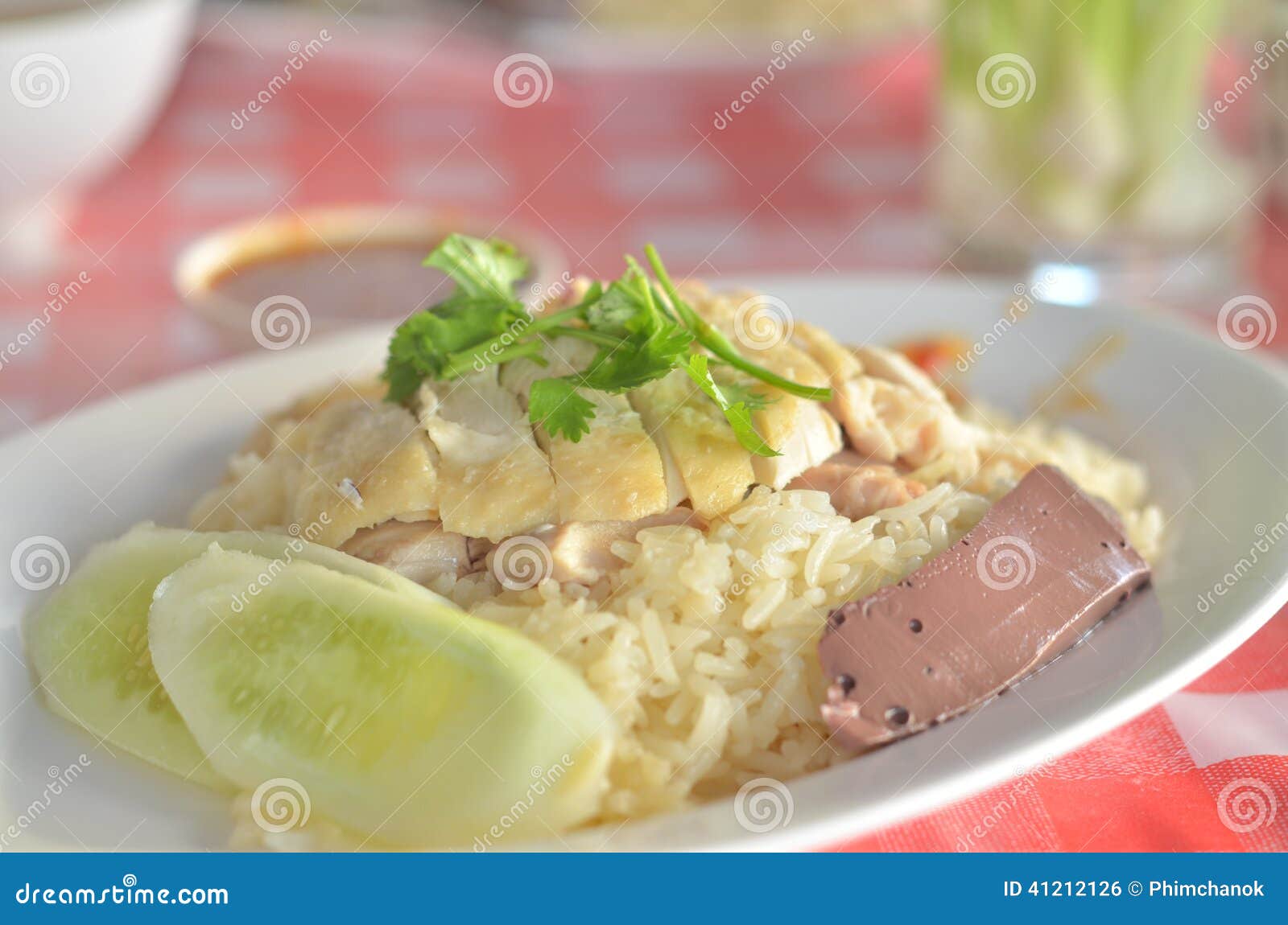 Steam Chicken with Rice stock photo. Image of chinese - 41212126