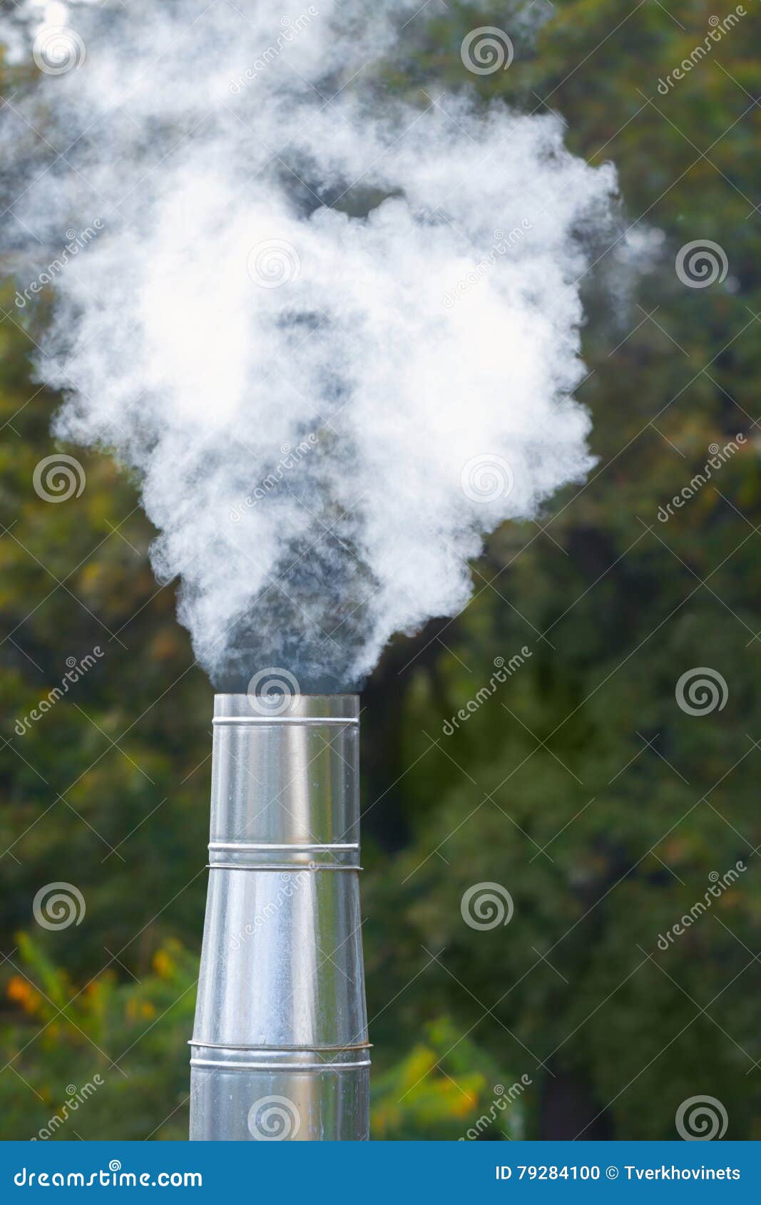 Steam from chimney stock photo. Image of metallic, gases - 79284100