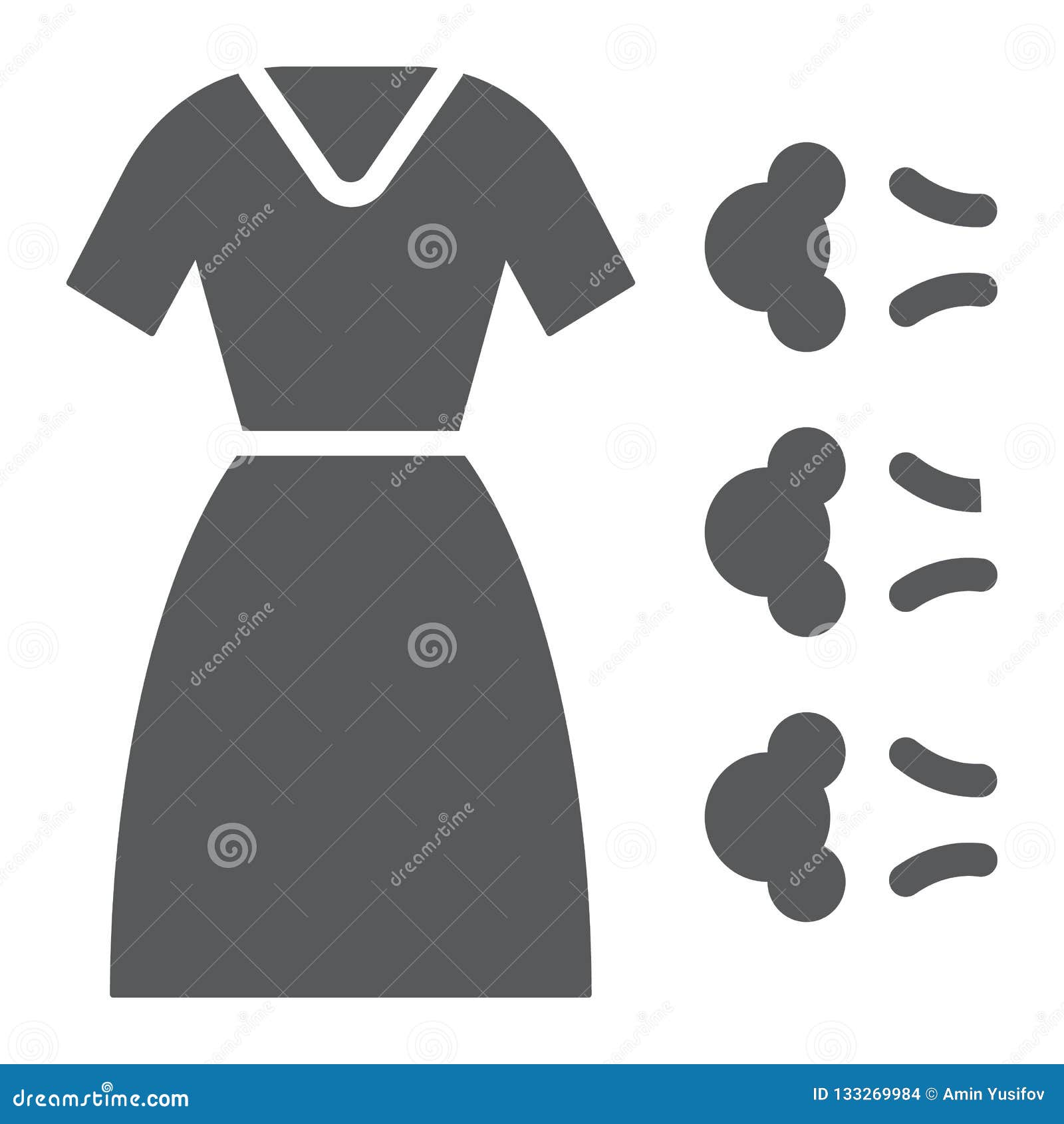 Steam Cleaning Glyph Icon, Laundry and Service, Clothes Sign, Vector ...
