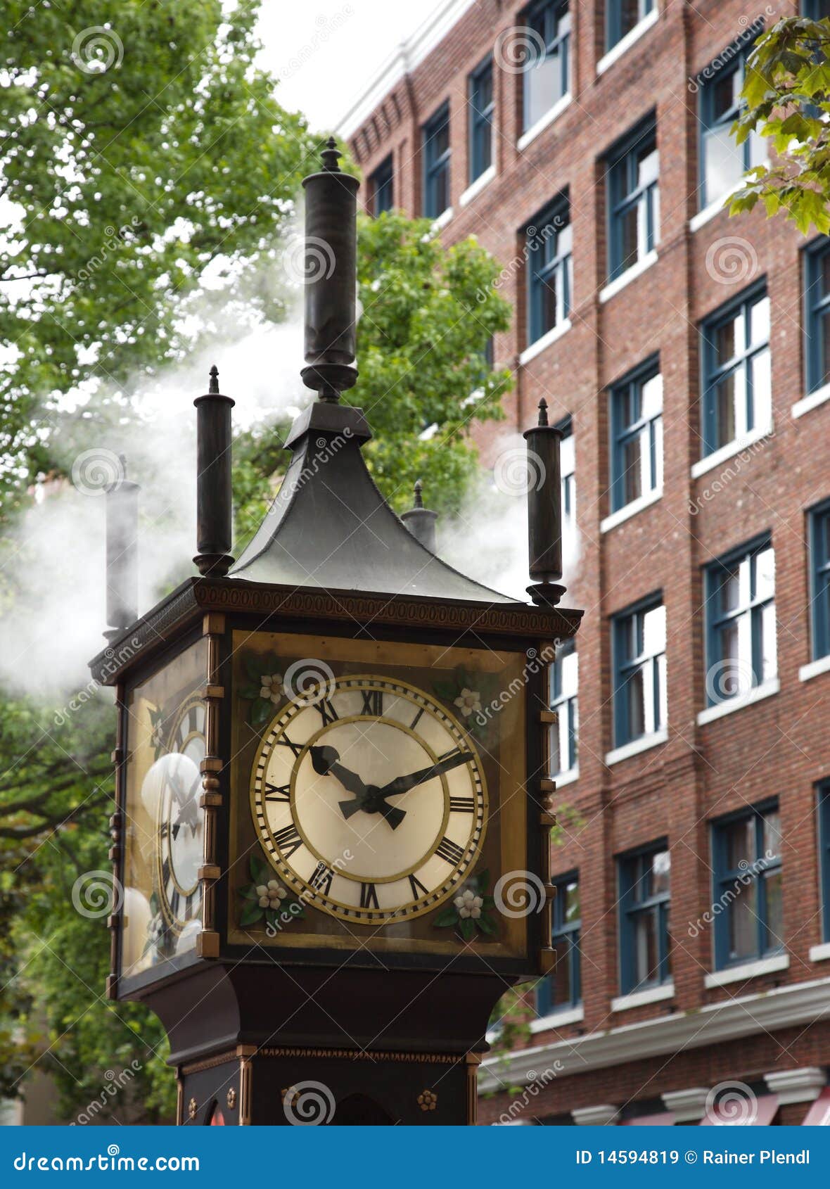 Steam clock stock image. Image of victorian, street, steam - 14594819