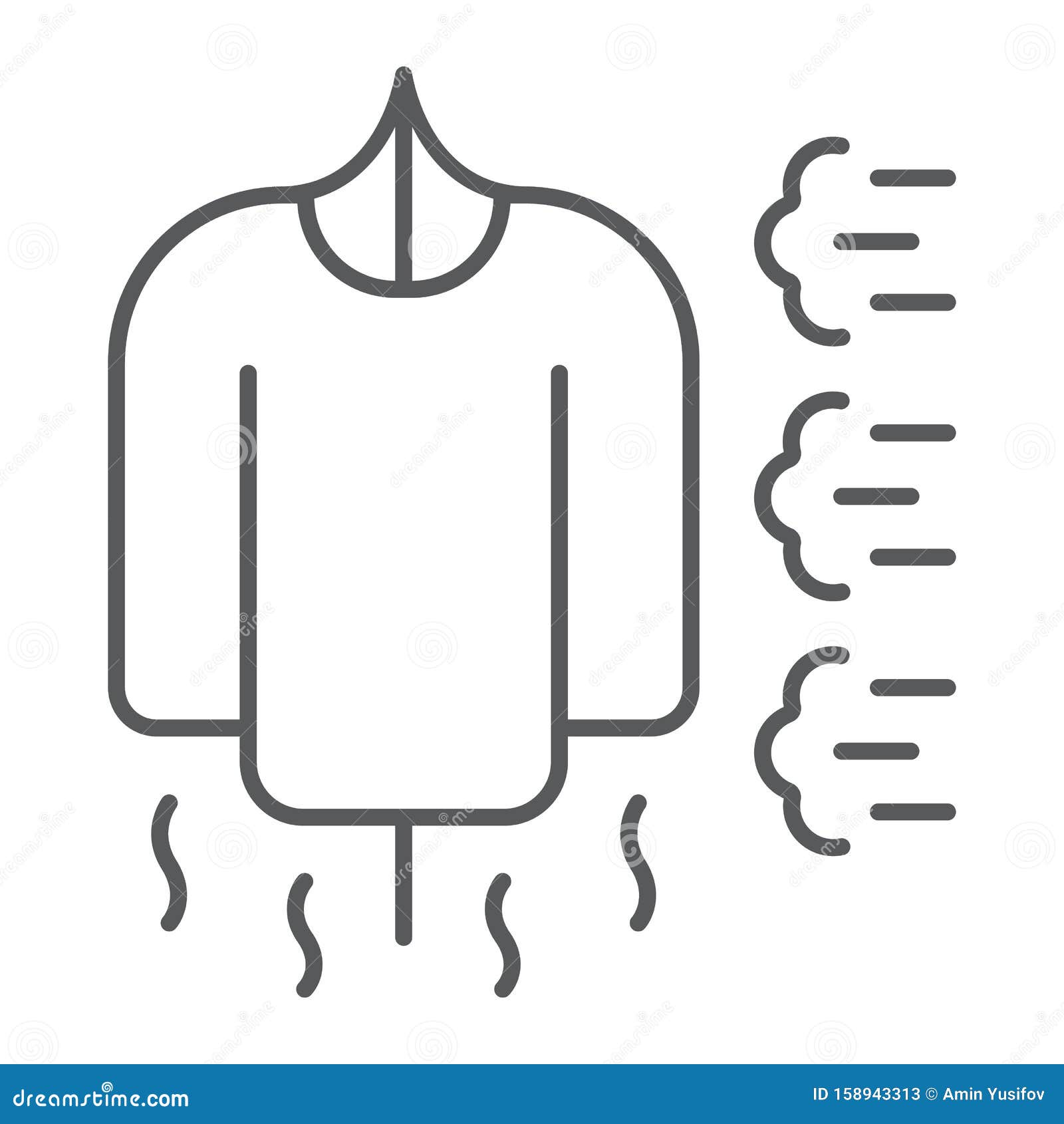 Steam Clothes Cleaning Thin Line Icon, Laundry and Clean, Clothes ...