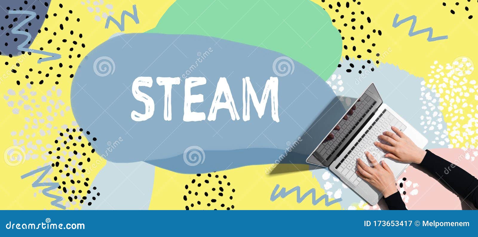 STEAM Concept with Person Using Laptop Stock Image - Image of concept ...