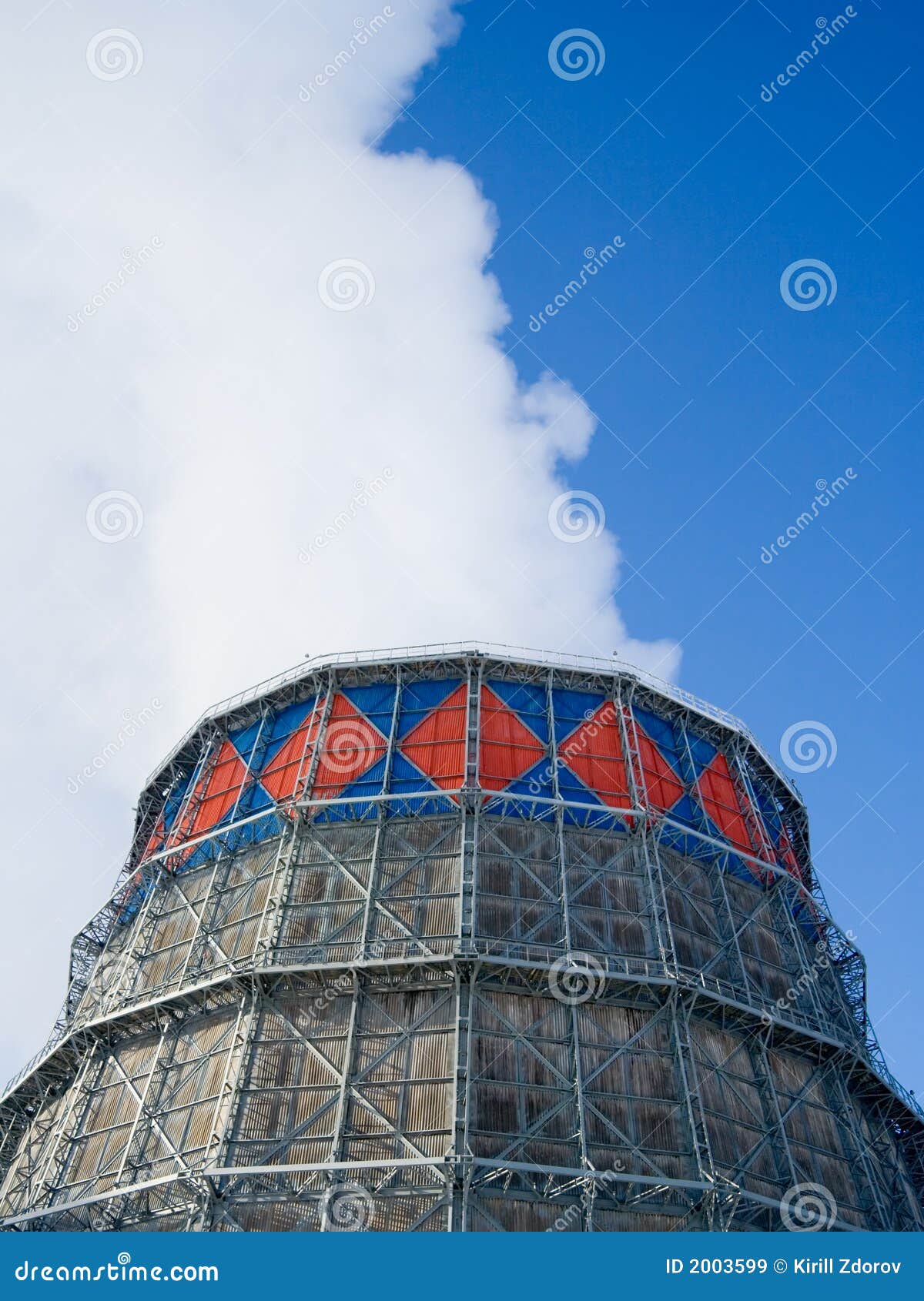 Steam from cooling tower stock image. Image of stack, station - 2003599