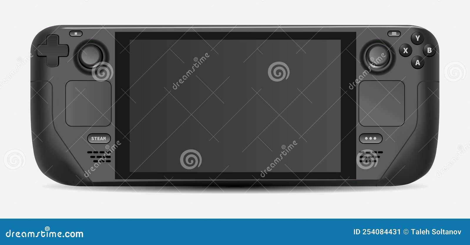 The New Valve Steam Deck Portable Gaming Console Vector Stock Vector ...