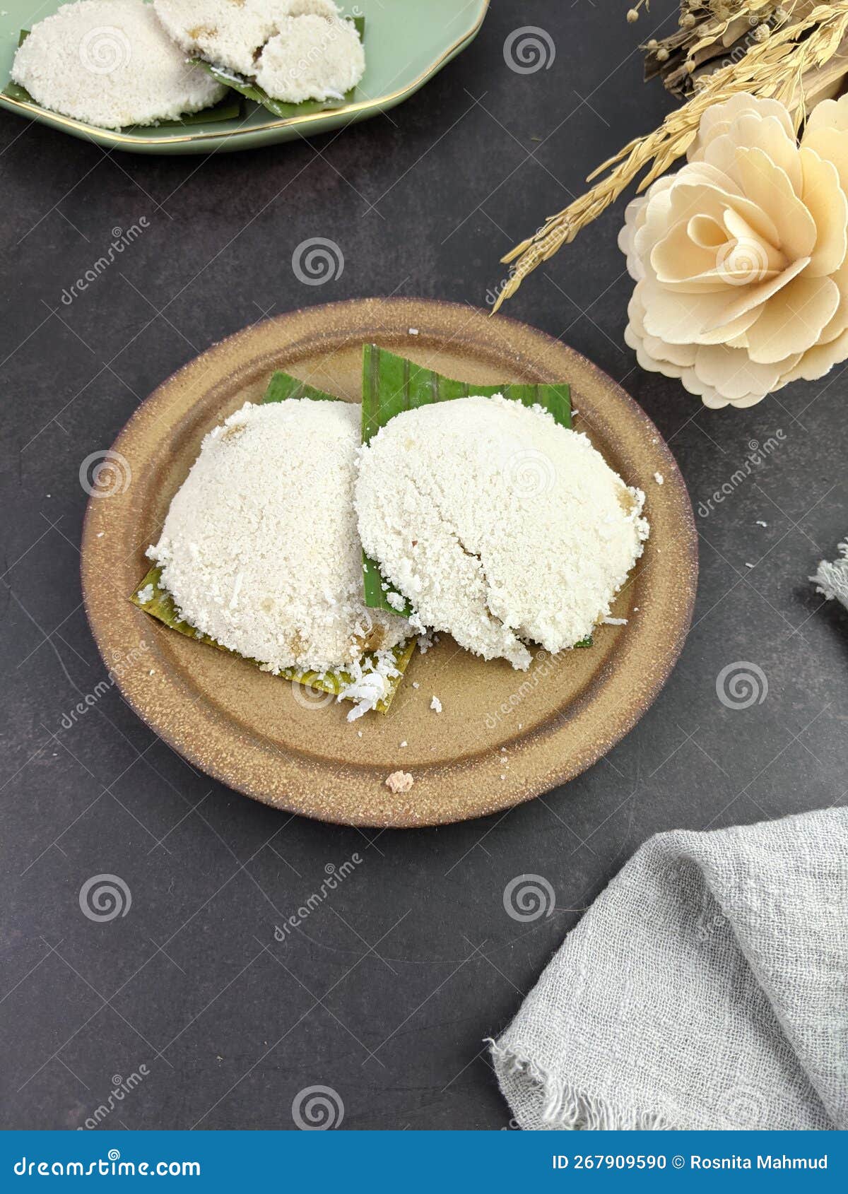 Steam Dessert Known As Putu Piring Stock Photo - Image of fruit, baking ...