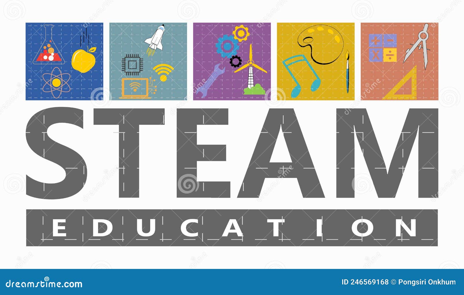 STEAM Education stock vector. Illustration of high, computer - 246569168