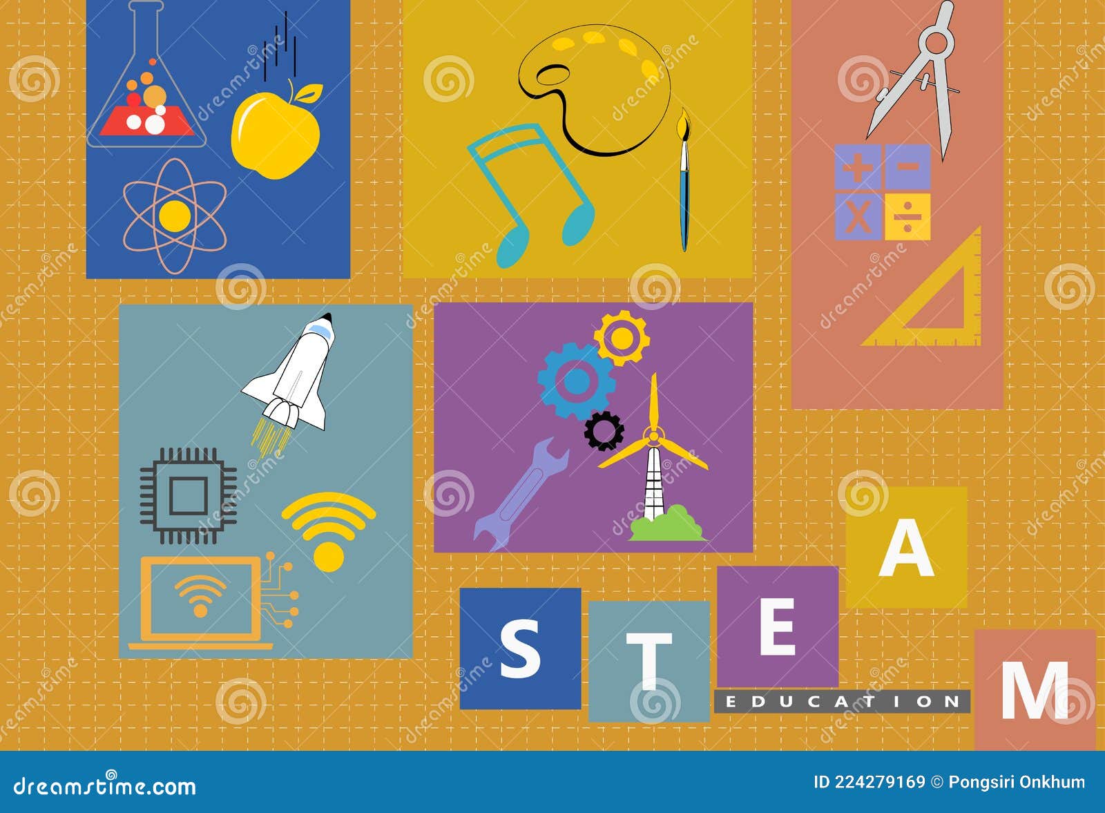 Infographic STEAM Education Stock Vector - Illustration of clip ...