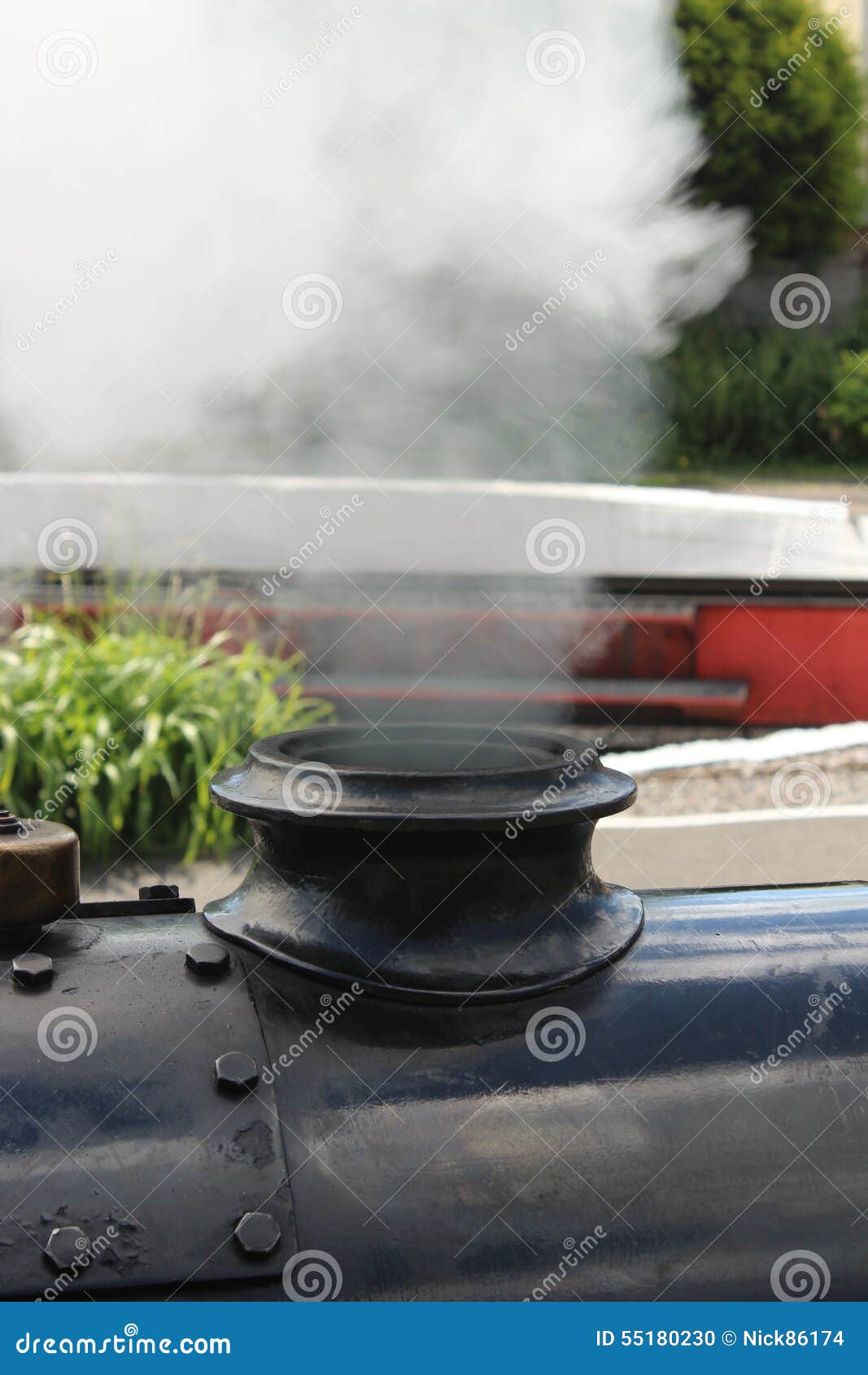 Steam stock photo. Image of vapour, rail, steam, boiler - 55180230