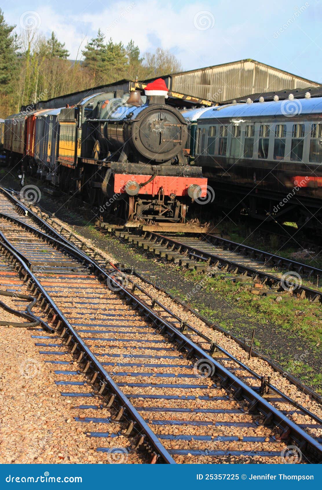 Steam engine stock image. Image of railway, tracks, signal - 25357225