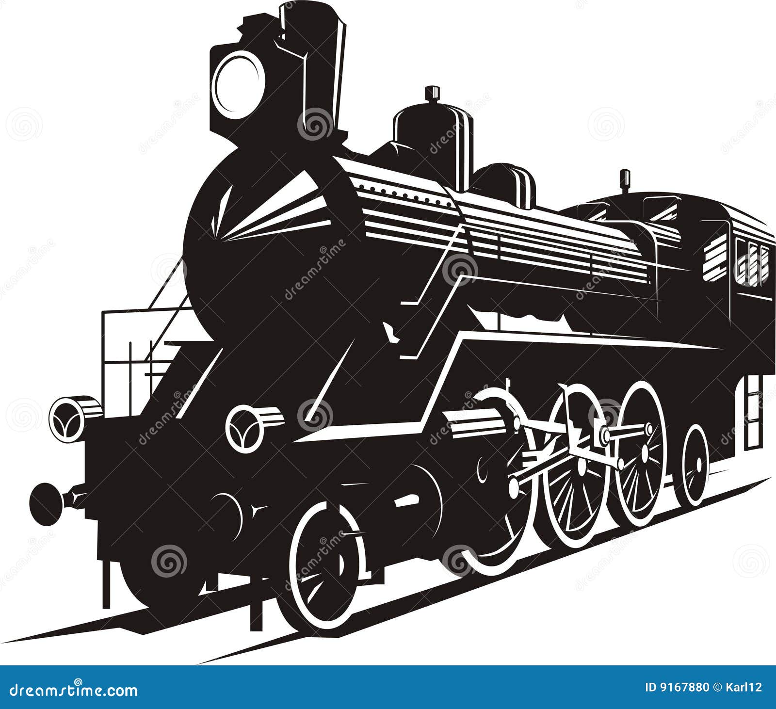 Steam Engine Cartoon Character Vector Illustration | CartoonDealer.com ...