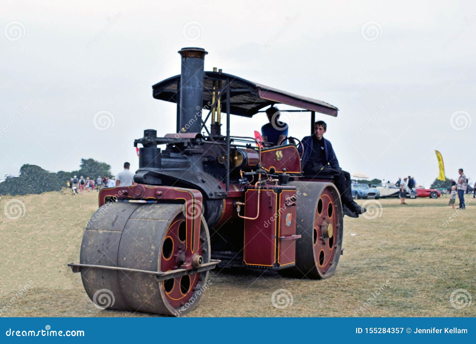 Two People on a Steam Engine Editorial Photography - Image of engine ...