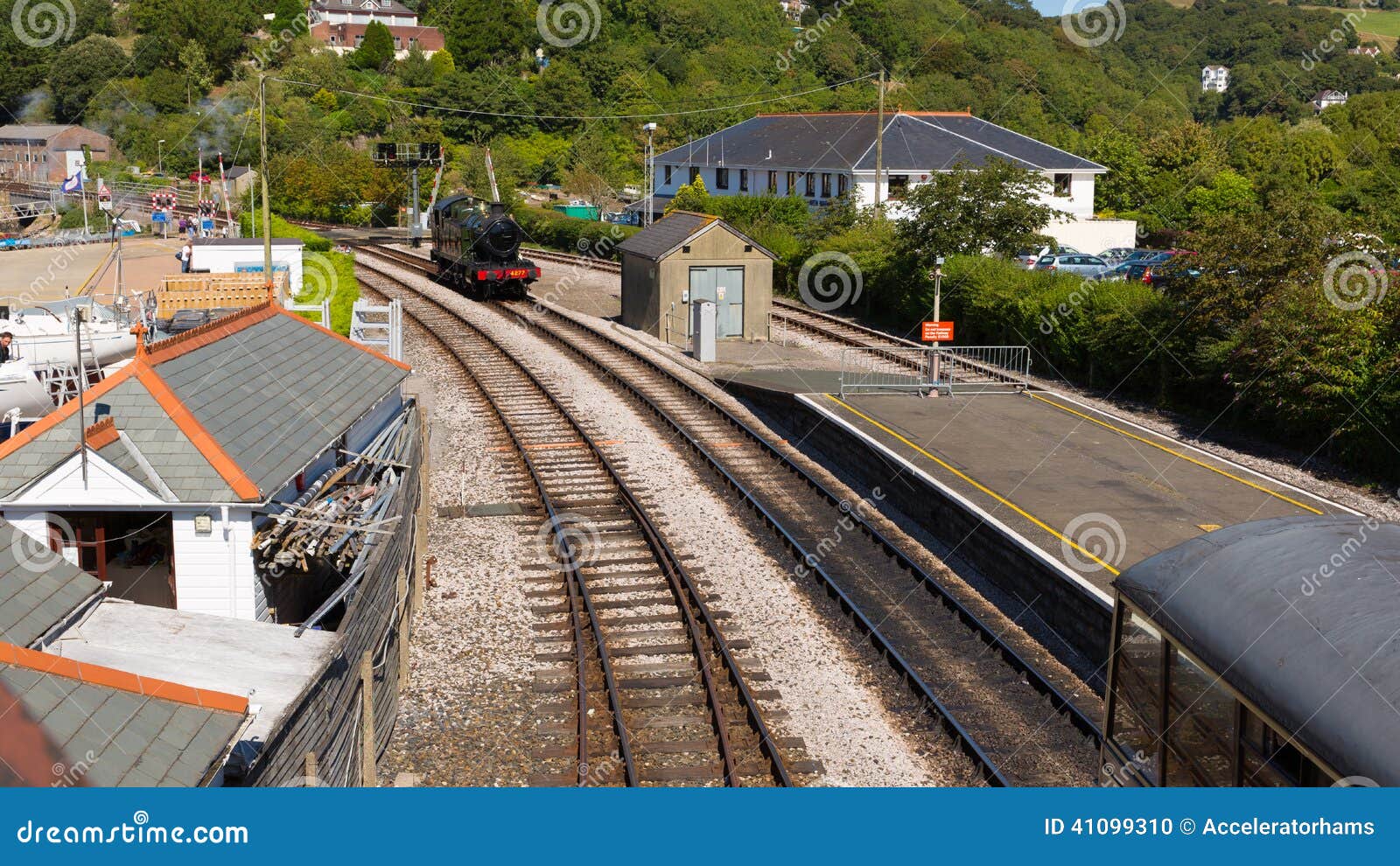 Steam Engine Dartmouth Railway Station Devon Editorial Image - Image of ...