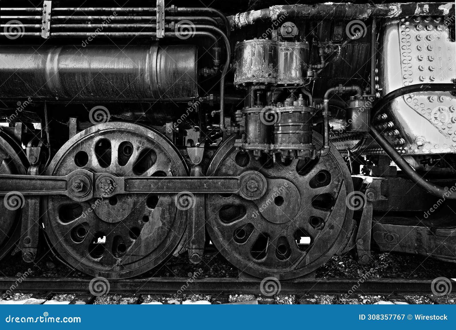 Steam Engine Gear Works stock image. Image of tracks - 308357767