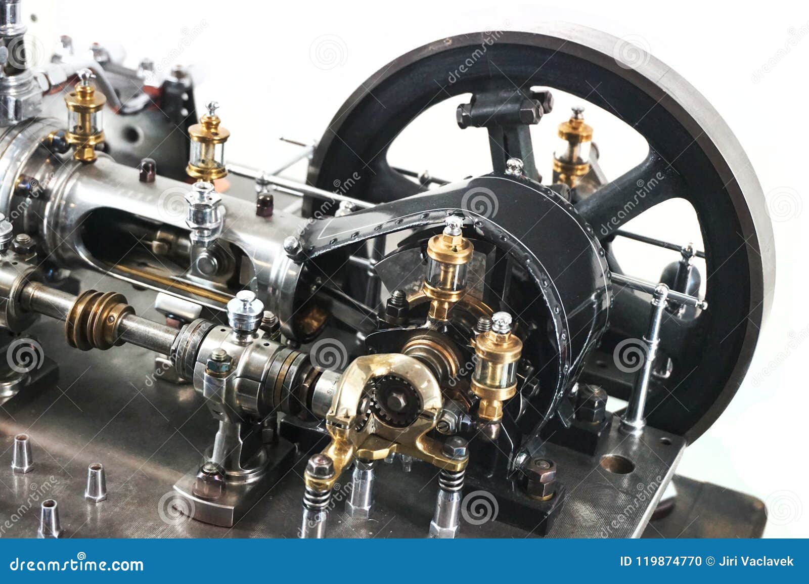 Steam engine isolated stock photo. Image of steel, machinery - 119874770
