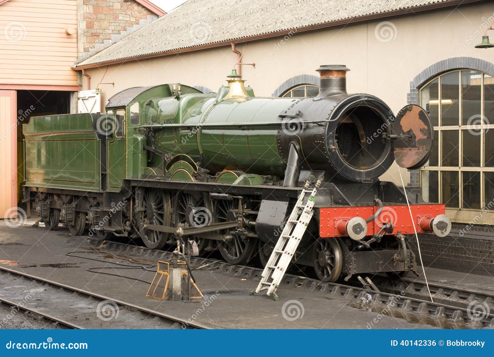 Steam Engine Maintenance, Minehead Stock Photo - Image of tracks ...