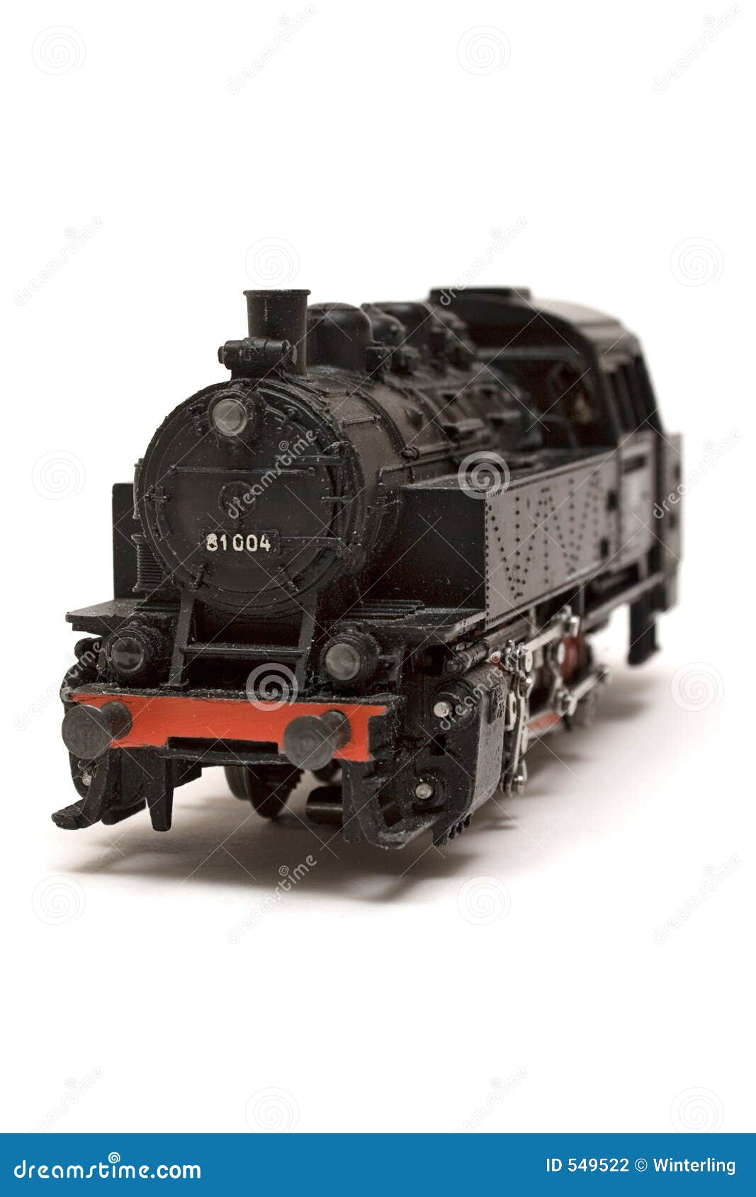 Steam Engine Model (Front View) Stock Photo - Image of railway, dusty ...