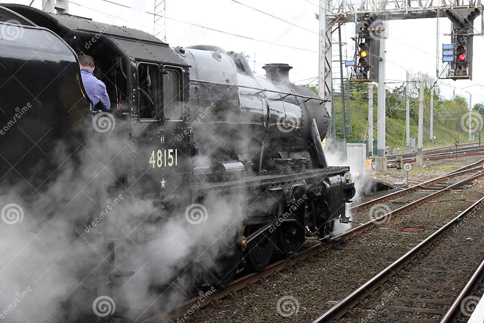 Steam Engine Number 48151 at Carnforth Station. Editorial Stock Image ...