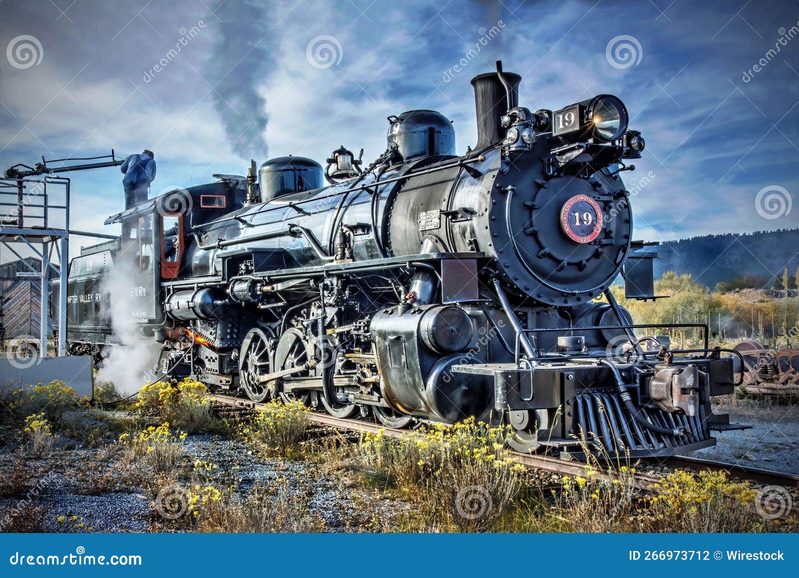 Steam Engine Number 19 editorial photography. Image of transportation ...