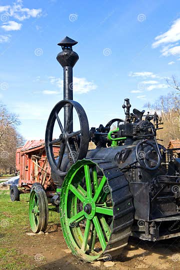 Ancient steam machine stock photo. Image of field, farmland - 29994856