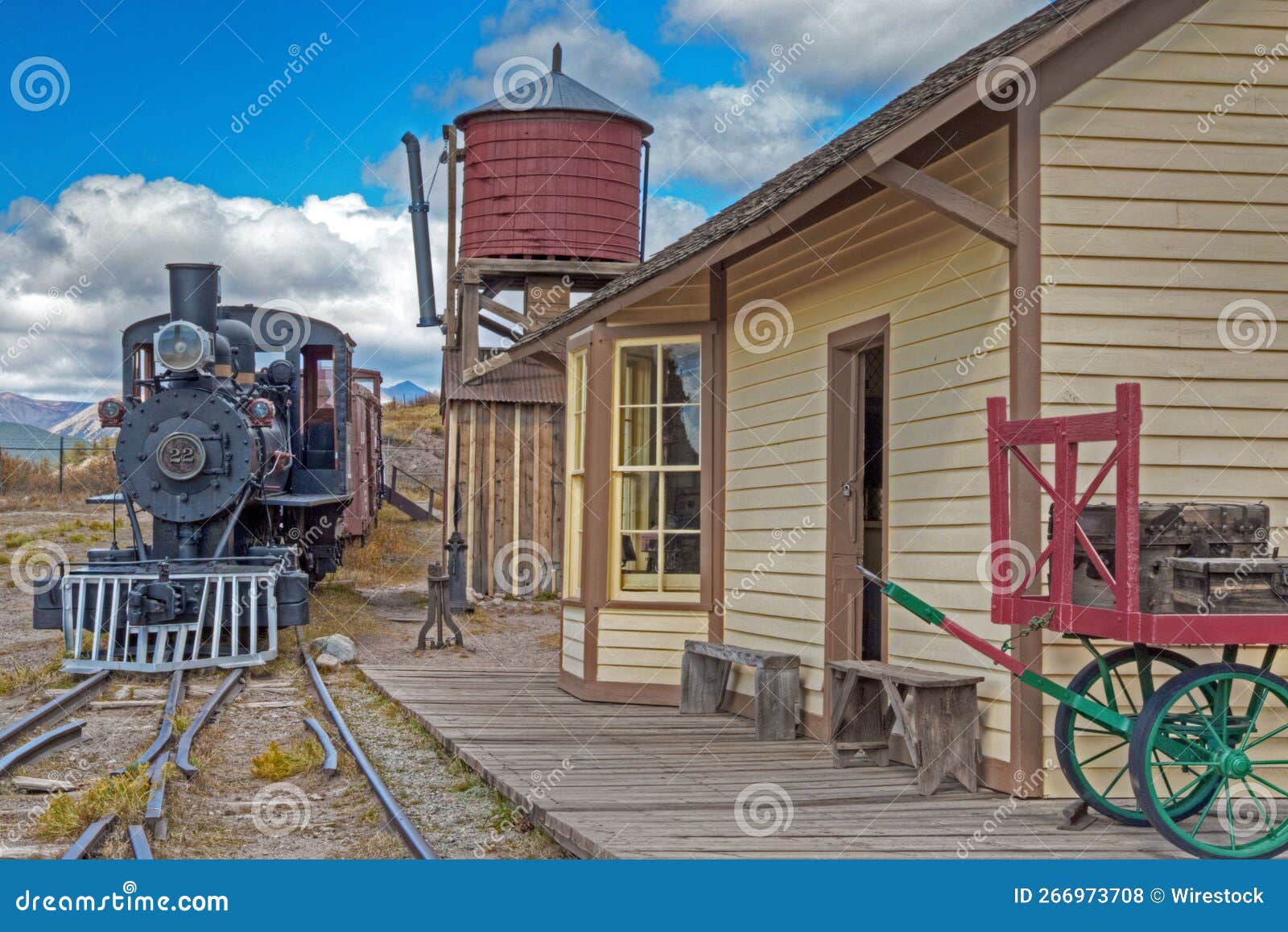 Steam Engine at Station editorial stock photo. Image of travel - 266973708