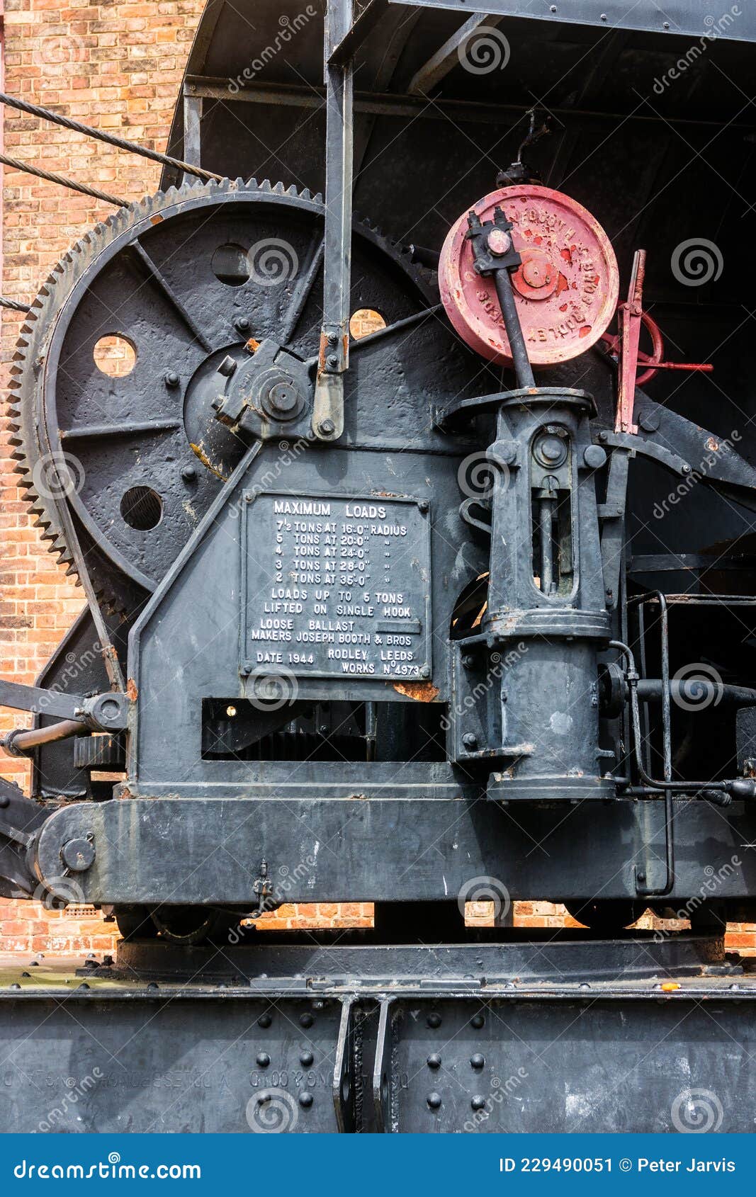 Steam Engine on a Crane at Gloucester Docks, UK. Stock Image - Image of ...