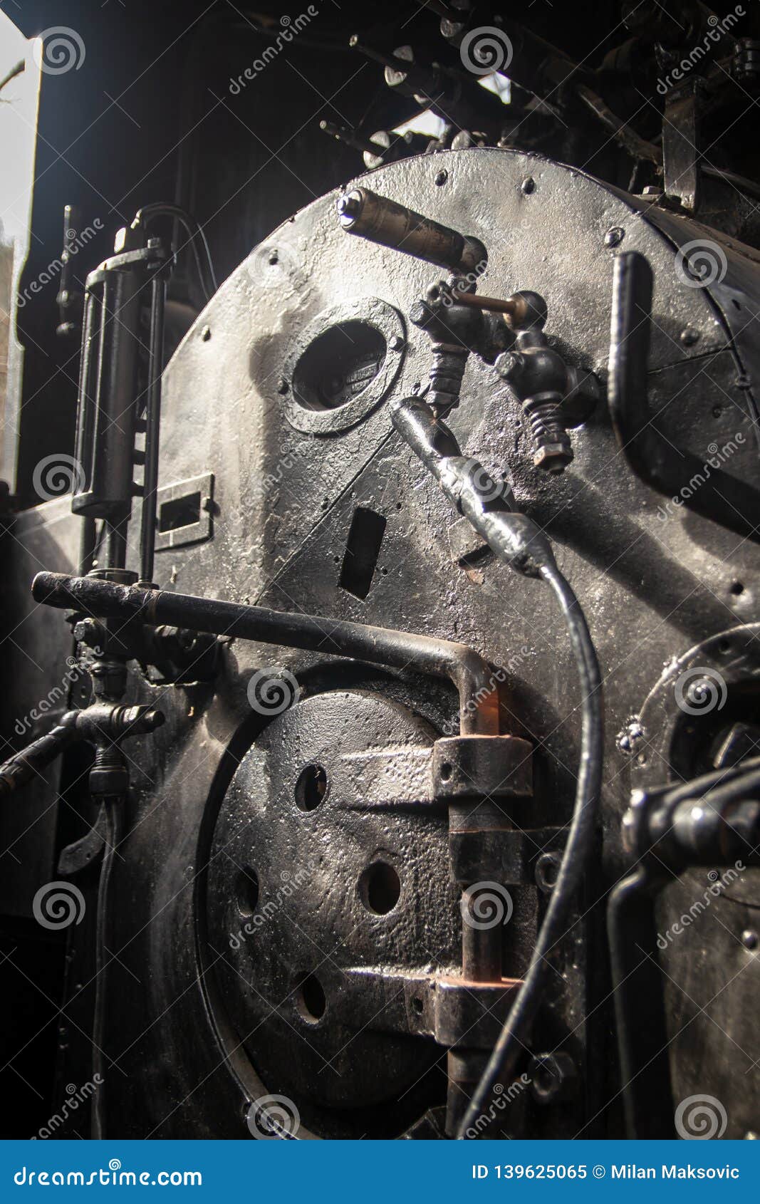 Steam engine for train stock image. Image of energy - 139625065