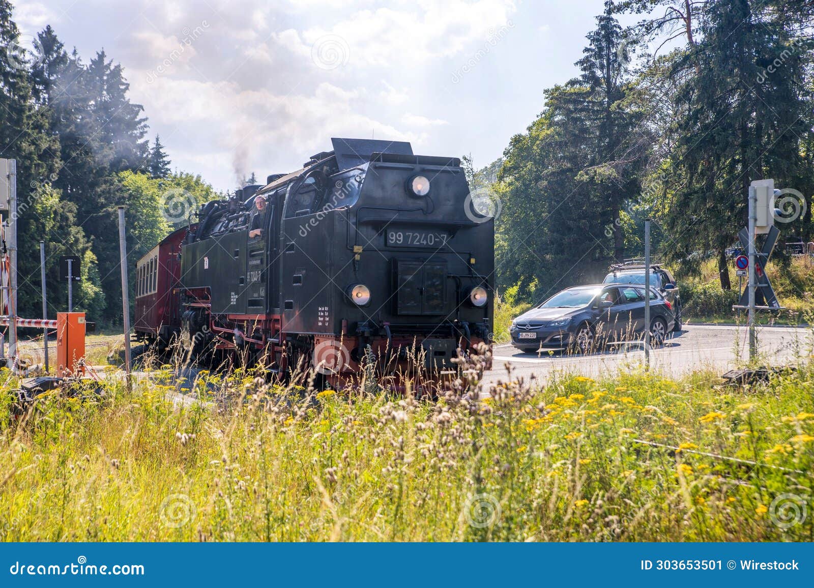 Steam-engine Train on the Railway of Wernigerode in Germany Editorial ...