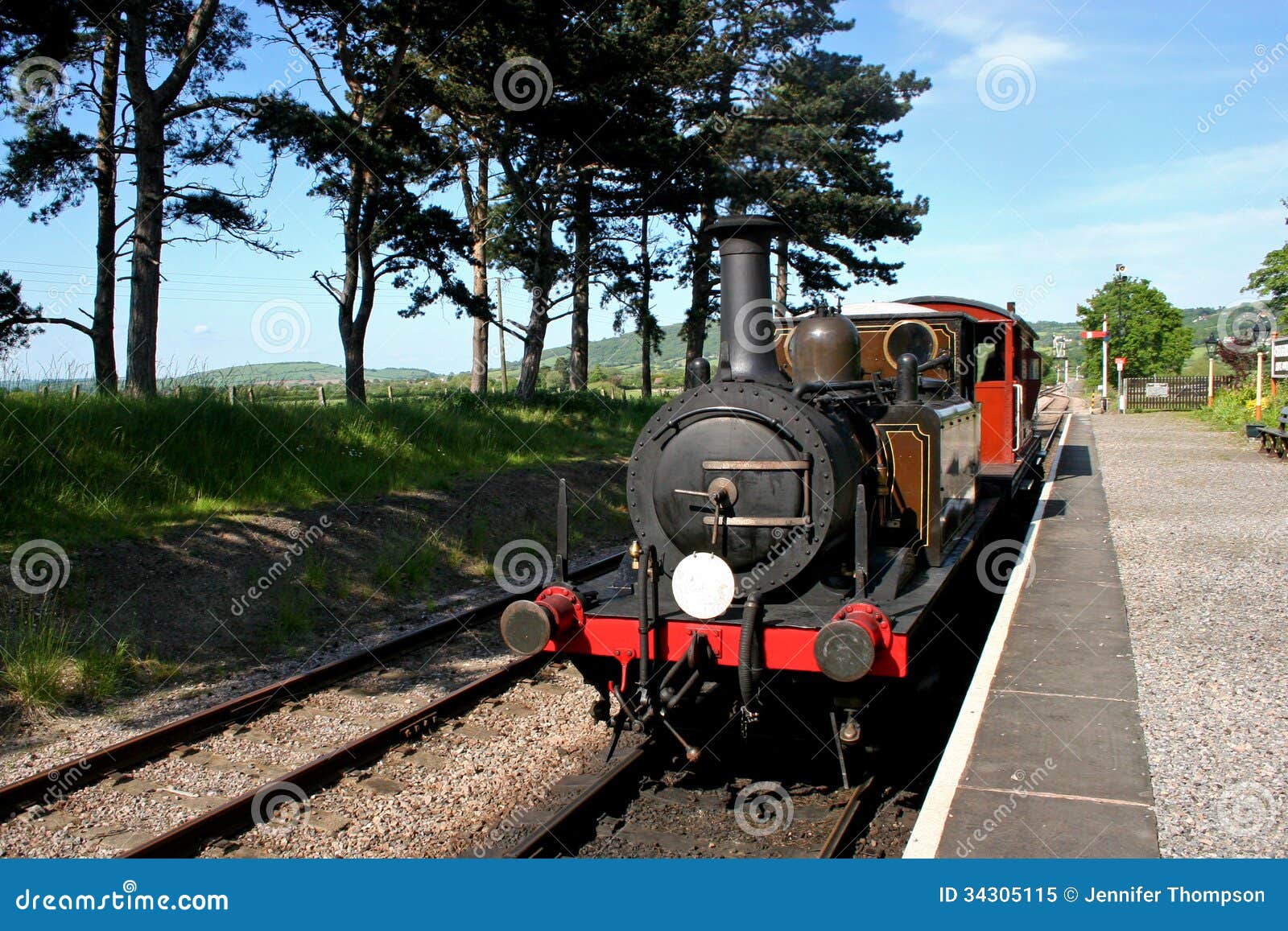 Steam engine stock image. Image of rail, railway, sleepers - 34305115