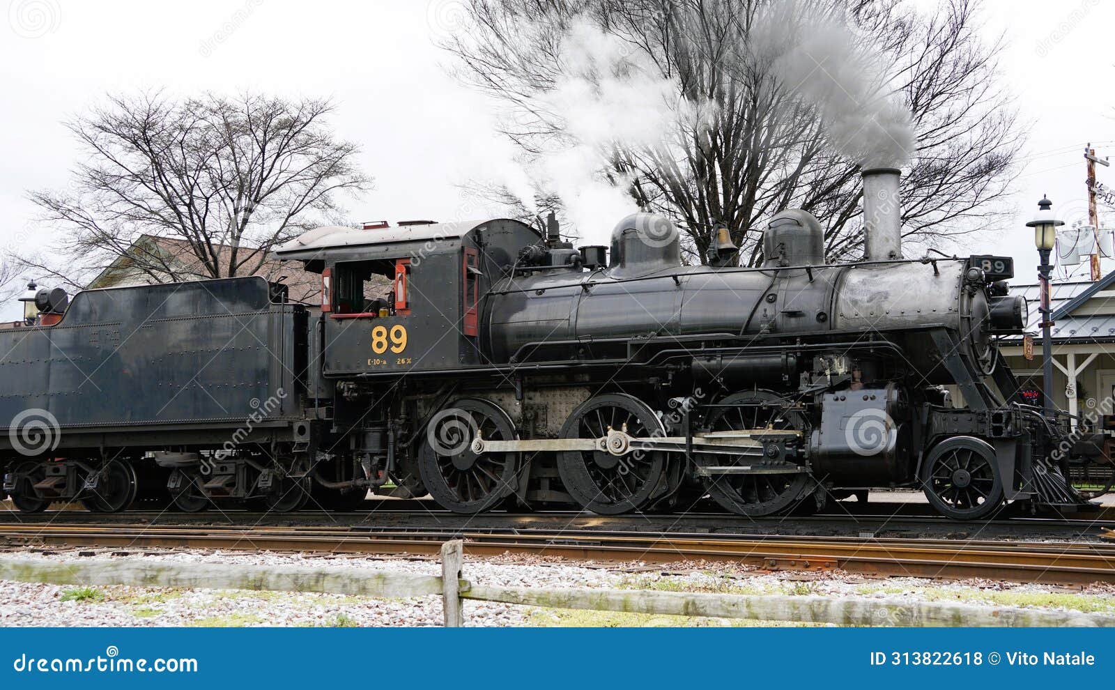 Steam Engine at the Train Station. Editorial Stock Photo - Image of ...