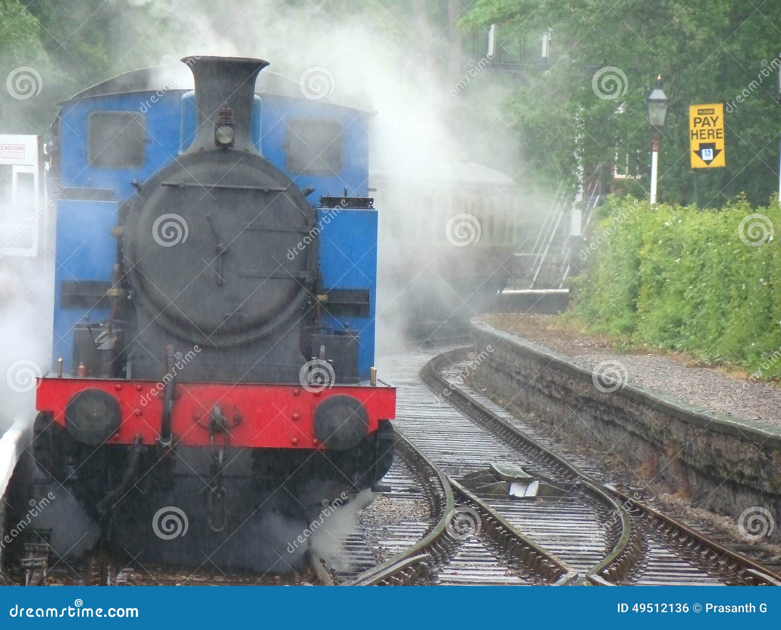 Steam engine train stock photo. Image of railway, lake - 49512136