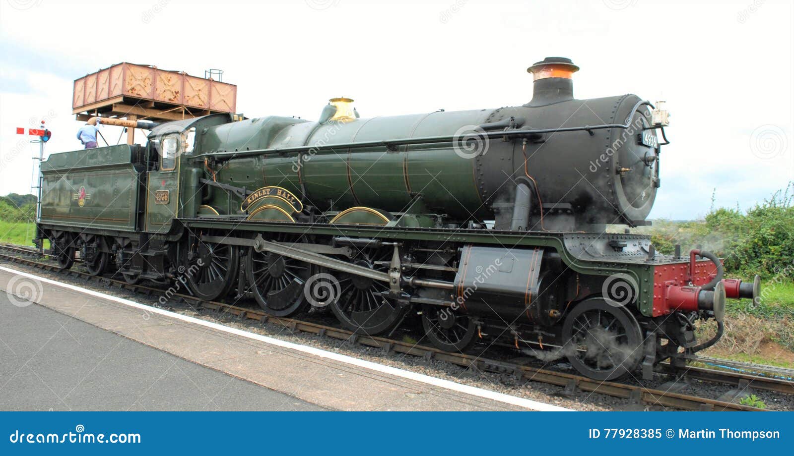STEAM ENGINE by a WATER TOWER Editorial Image - Image of awaiting ...