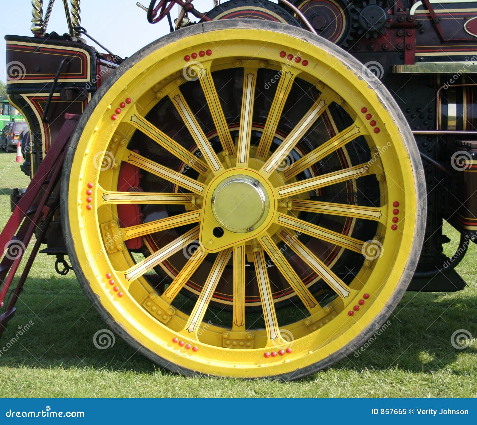 Steam Engine Wheel stock image. Image of display, immaculate - 857665