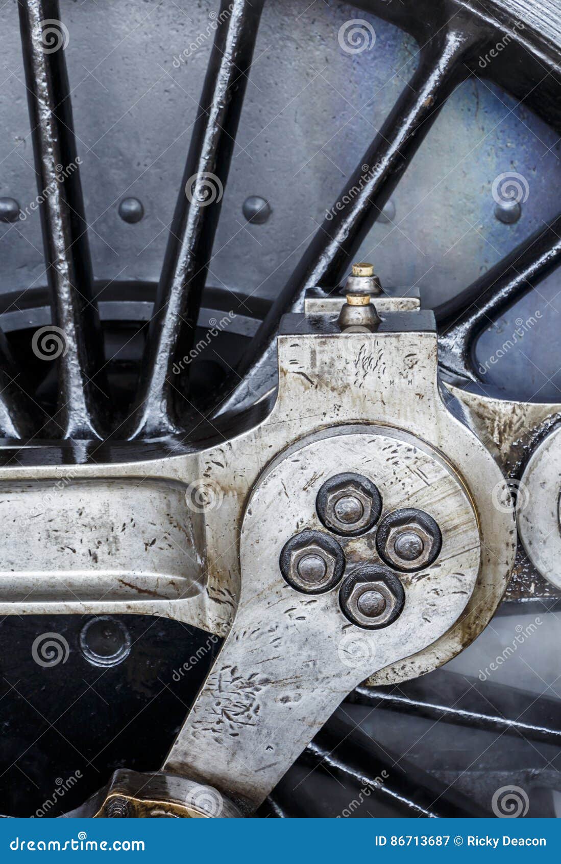 Steam Engine Wheel Close Up Stock Image - Image of steel, railways ...