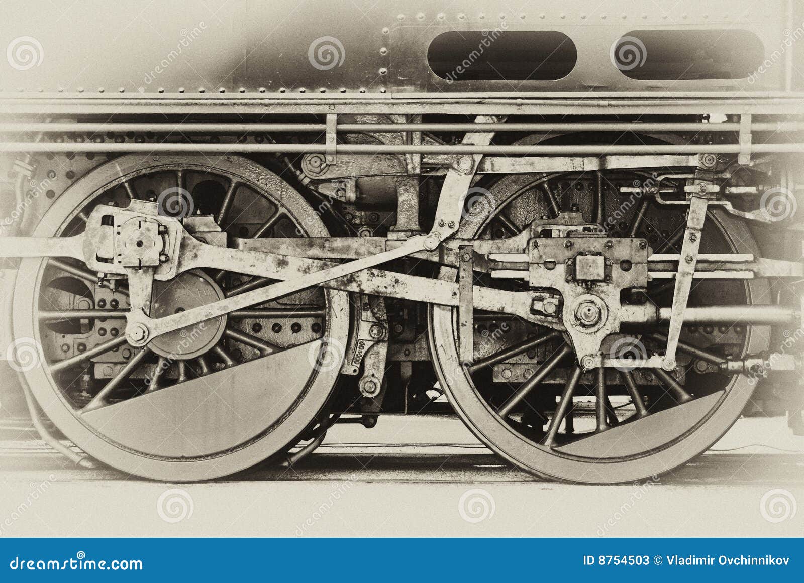 Steam engine wheels stock image. Image of style, power - 8754503
