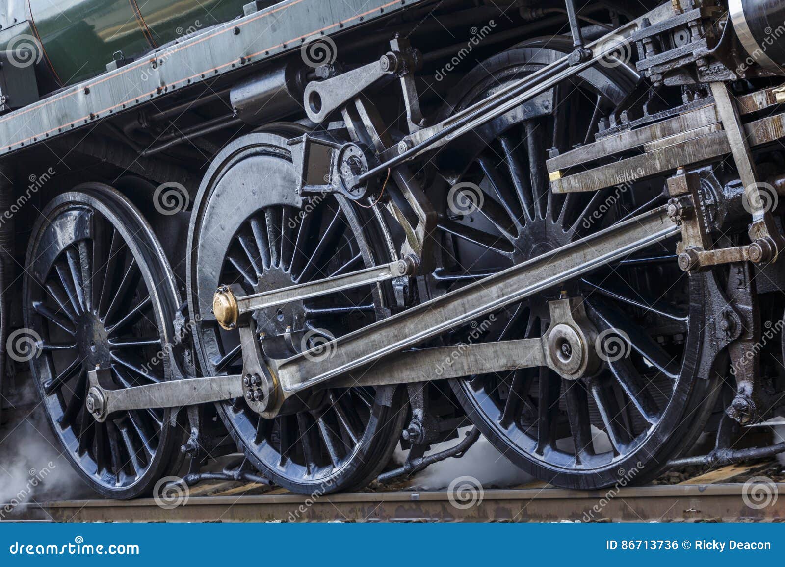 Steam Engine Wheels stock photo. Image of railways, bolts - 86713736