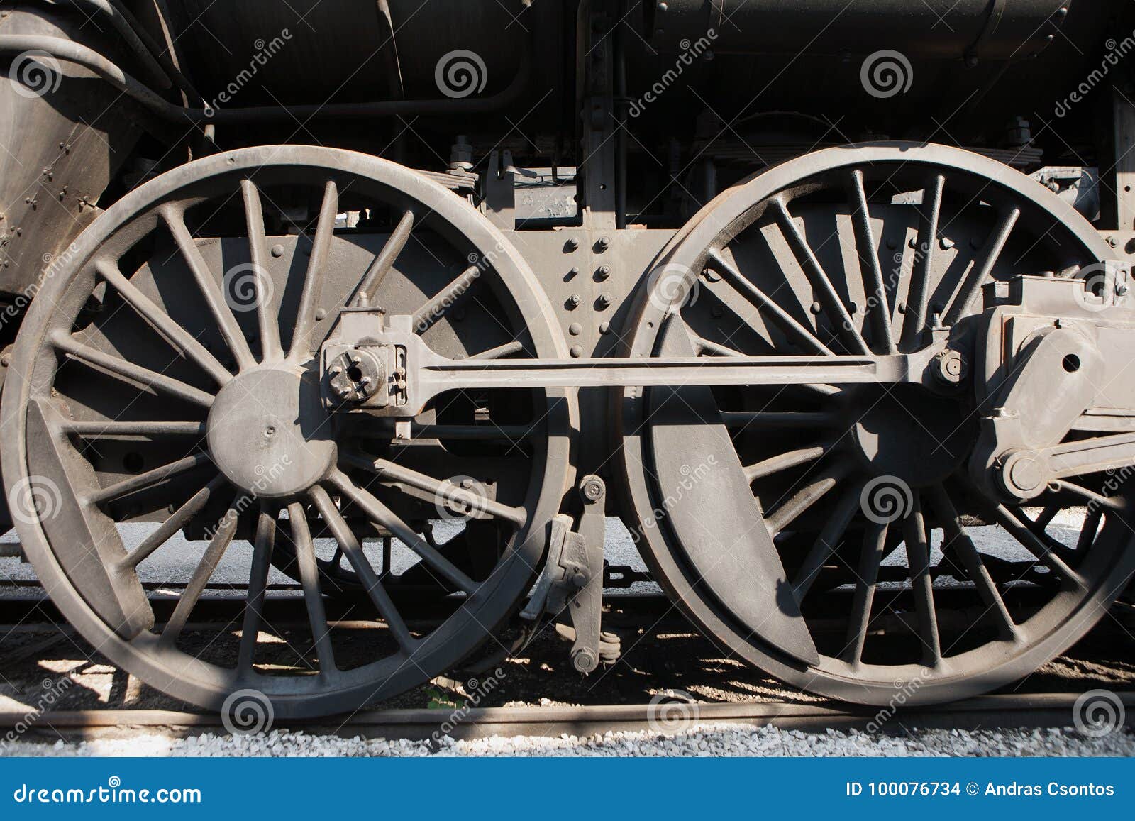 Steam engine wheels stock photo. Image of industry, team - 100076734