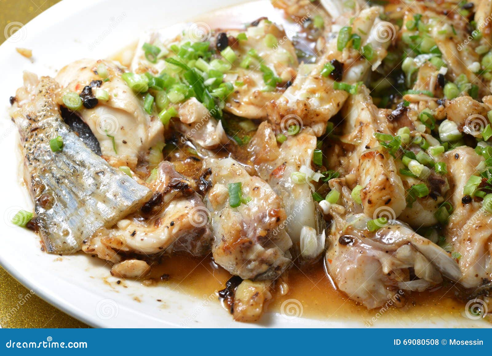 Steam fish stock photo. Image of macro, dinner, dish - 69080508